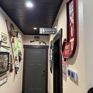 NEW EVERYTHING INCLUDED Restroom Symbol Bathroom Sign Rustic Pub Sign ...