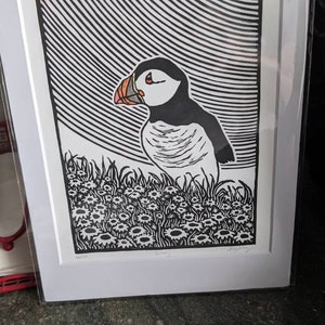 Linocut Print 'seagull Cottage' Original Lino Print Coastal Holiday ...