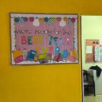 Welcome Back to School Bulletin Board Kit Retro Rainbow Classroom Decor ...