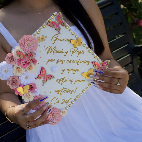 Pink Graduation Cap Topper - Etsy