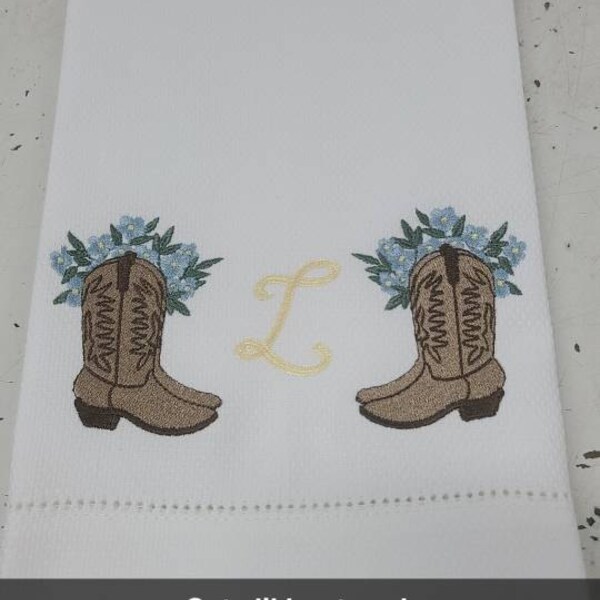 Cowboy Flower Boots Machine Embroidery Design, Boot Instant Download ...