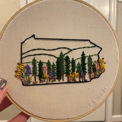 Pennsylvania State Embroidery Pattern Instant Digital Download PDF ...