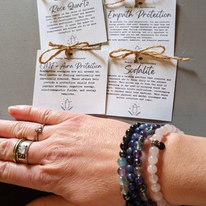 Empath Protection Bracelet 6mm Gemstone Bracelet Emotional Support ...