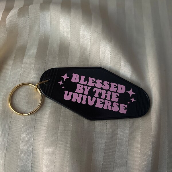 Blessed by the Universe Motel Keychain Cute Motel Keychain Angel Number Motel Keychain Car ...