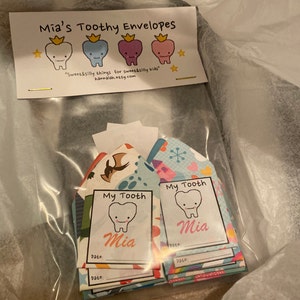 PERSONALIZED Set of 20 toothy Envelopes for Tooth - Etsy