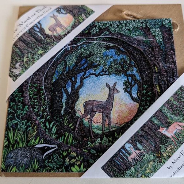 The Wood at Dusk - Double-sided, Papercut Concertina Card - Etsy