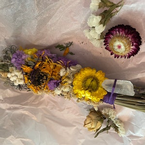 Sacred Rose Smoke Cleansing Wand Altar Energy Tool Botanical Blessing ...