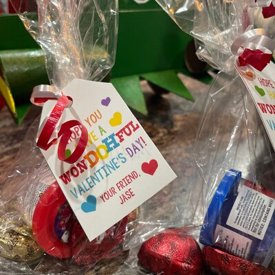 Valentine's Day Tag, Wondohful, Playdough Valentine's Tag, Colorful ...
