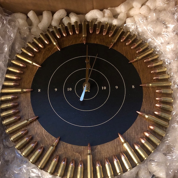 Original Dark Walnut Hybrid Bullet Clock. the Perfect Gift for the Hard ...