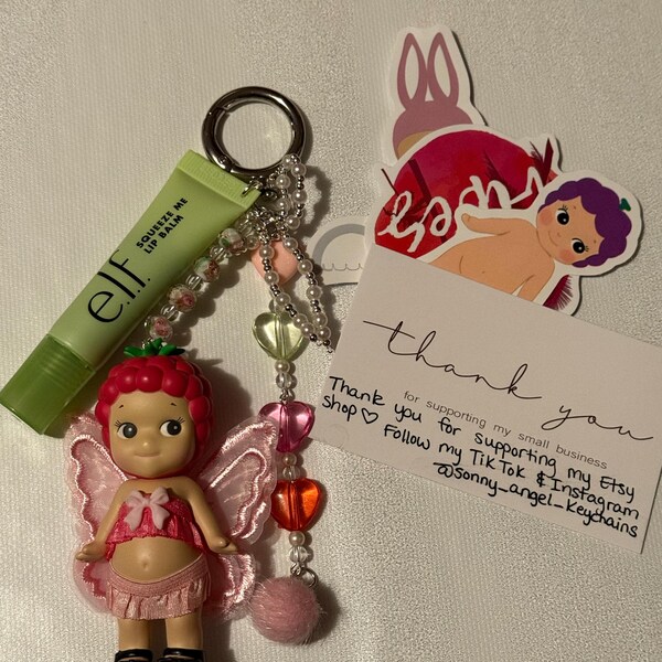 Mini Labubu Keychain-yellow - Etsy