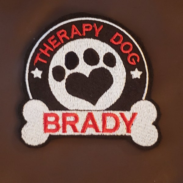 Therapy Dog Custom Embroidered Patch - Etsy