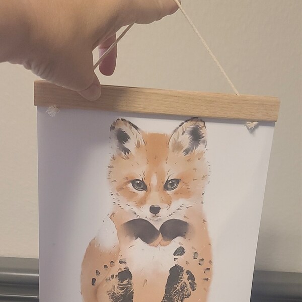 Baby Gift Personalized, Footprint Set Fox, for Boy Girl, Over 20 ...