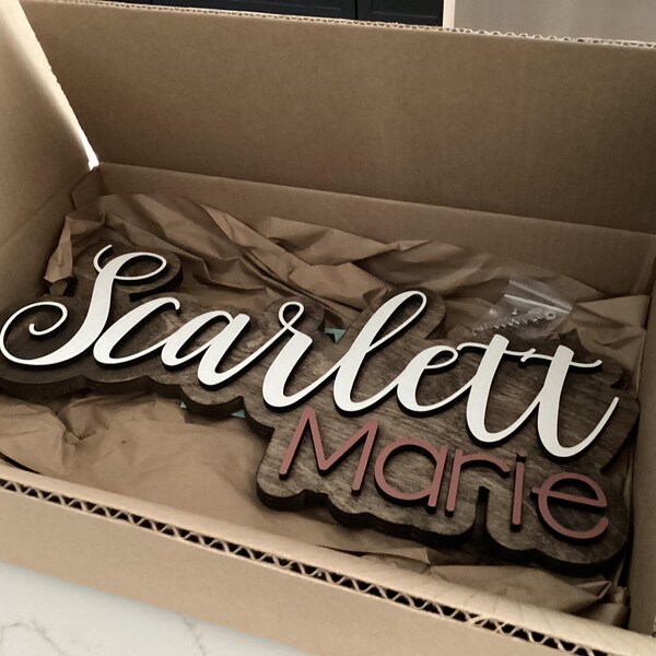 Freestanding Wooden Name Cutouts, Wooden Letters, Name Sign, Baby ...