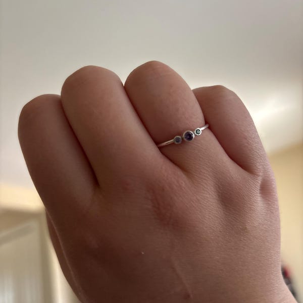 Mother Birthstone Ring, Dainty Birthstone Ring, Custom Birth Ring ...