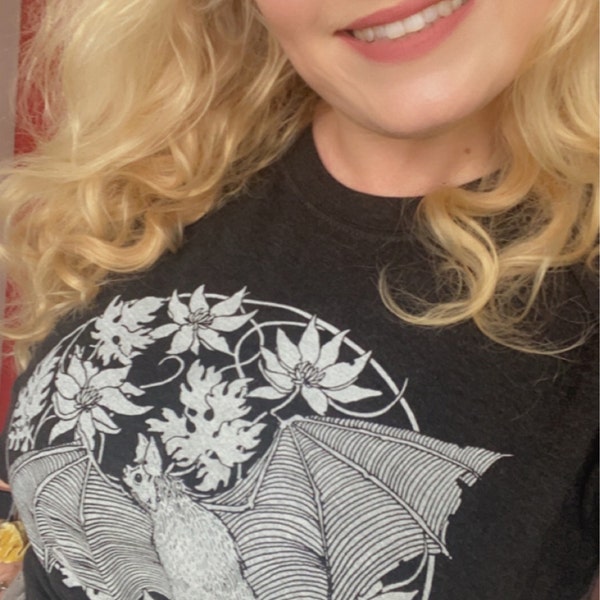 Vampire Bat Unisex Screen Print Baseball Tee - Etsy