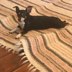 100% Wool Yellow Rug Rag Bedroom Stylish Boho Throw Rug | Etsy