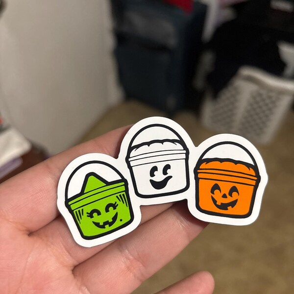 Boo Bucket DECAL, Stickers, 90s, Retro, Halloween Buckets - Etsy