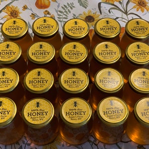 Custom Yellow Honey Bee Canning Jar Labels, Custom Honey Bottle Labels ...