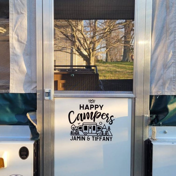 Pop up Camper Decal, Personalized Pop up Camper, Vinyl Decal ...