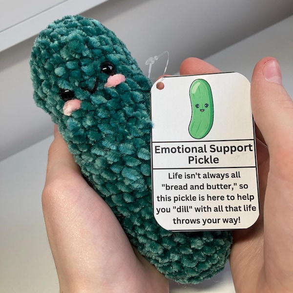 PRINTABLE Emotional Support Pickle Tags, Mini Pickle Pattern, Display ...