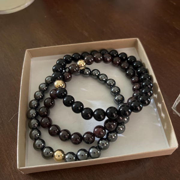 Zodiac Capricorn Crystal Protection Bracelet - 3 Pack Natural Gemstone ...