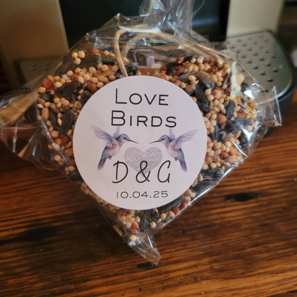 12 Wedding Favor Bird Seed Cakes | Bridal Shower Party Favor Gifts ...