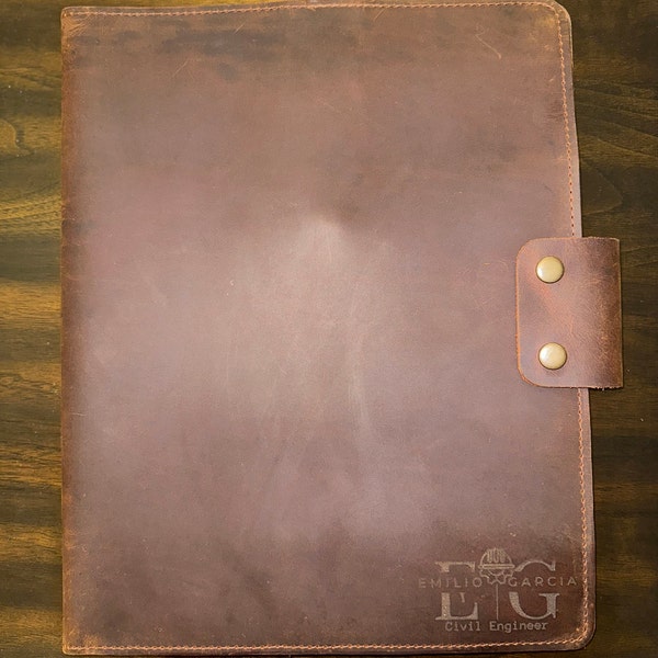 Business Leather Portfolio, Handmade Leather Document Organizer ...