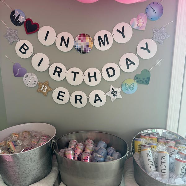 In My Birthday Era Banner, Eras Birthday Party Decorations, Large ...