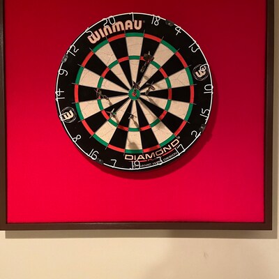 All Black Dart Board Backboard, Oversized 32 X 32 Surround Dartboard ...