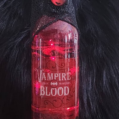 Vampire Blood Bottle Label Sticker - Etsy