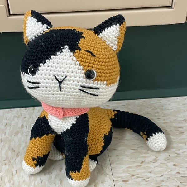Crochet Tabby Cat PDF Pattern , Grey Stripe Pussy Cat, Amigurumi Ginger ...