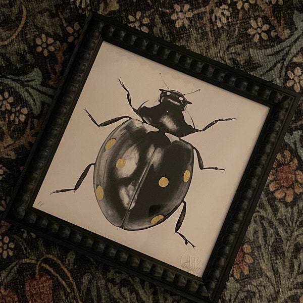 Chunky Bead Black Picture Frame- Custom Framing- A3 A4 A5 4x4 5x7 8x10 ...