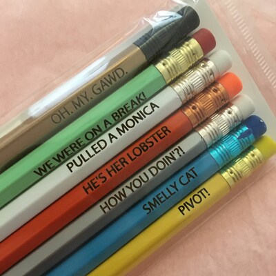 Engraved Pencil Set for Friends, Pencil Set for Friends, Friends ...