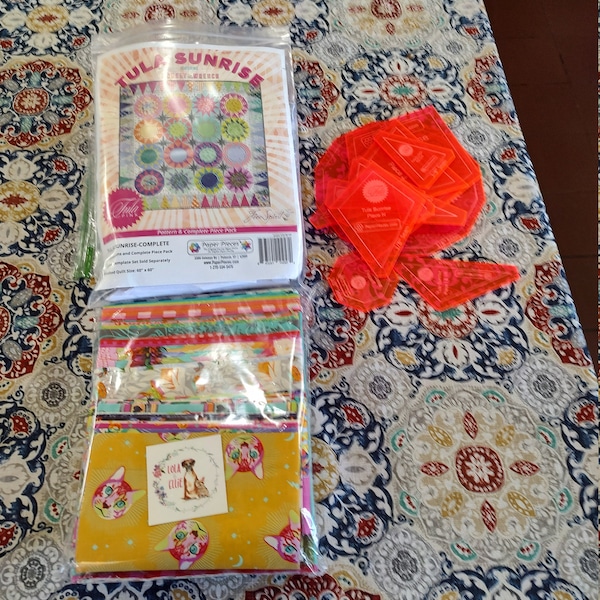 Tula Pink Alchemy Quilt Kit: English Paper Piecing, Fabric & Templates ...