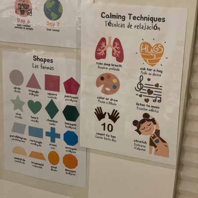 Set of 3 Educational Posters Calming Corner Calming - Etsy