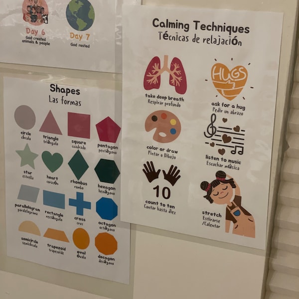 Printable Set of 16 Korean Educational Posters for Kids and Toddlers ...