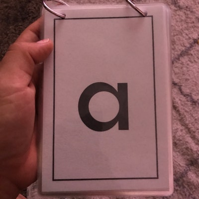 Laminated Alphabet Flash Cards Simple Design Double-sided - Etsy