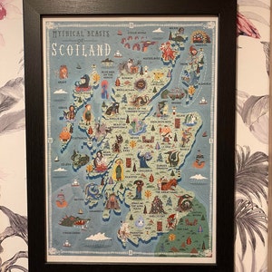 Illustrated Map, Mythical Beasts of Ireland, A3 Art Print - Etsy