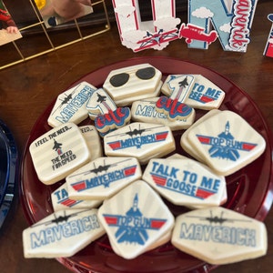Top Gun Themed Birthday Cookies Dozen - Etsy