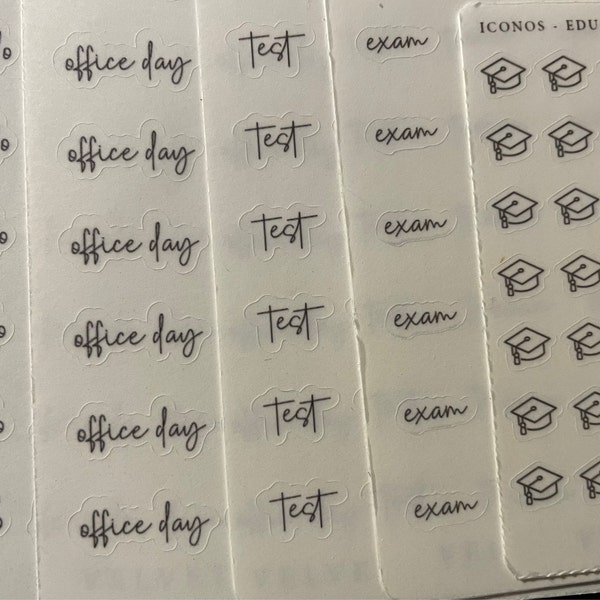 Mini Icons Stickers Sheet Transparent Stickers Planner Stickers Journal ...