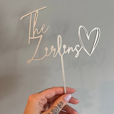 Personalized Script Wedding Cake Topper, Custom Cake Toppers for ...