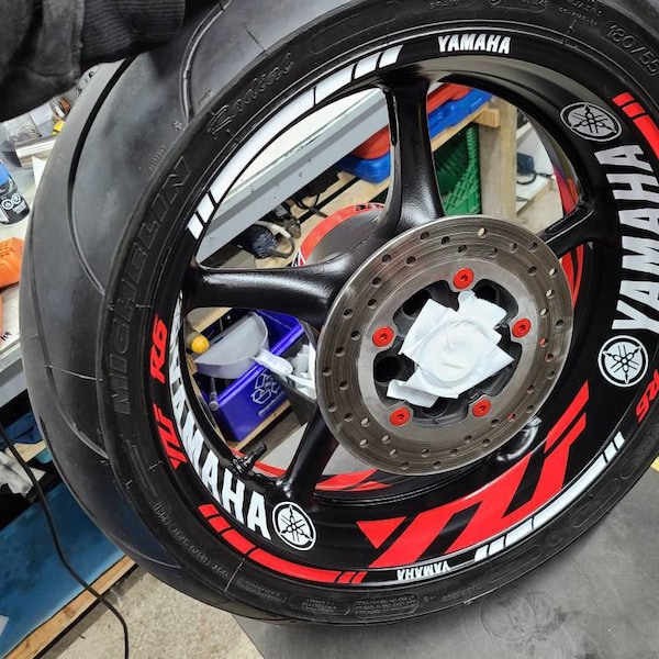 Yamaha R6 Motorcycle Yzf Wheel R6 Decals Rim Tape Reflective Yamaha YZF ...