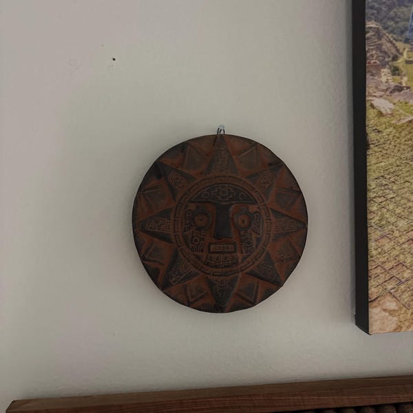 Inti Sun Chakana Handmade Shaman Idol Wall Art, Andean Cross, Peru ...