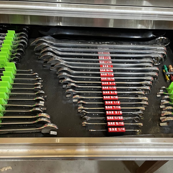 Pack of 25 Modular Tool Box Wrench Organizers (multiple Colors ...