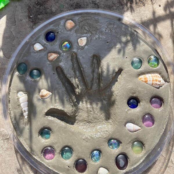 Outdoor Stepping Stone DIY Kit – Garden Cement Handprint Stone ...