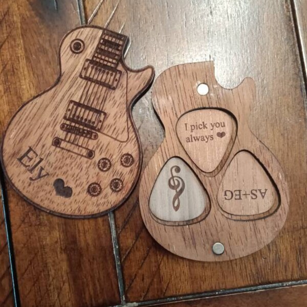 Personalized Guitar Pick With Case for Fathers Day, Gift for Him ...