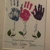 Grandmas Garden Handprint Art. Personalized Mothers Day or - Etsy