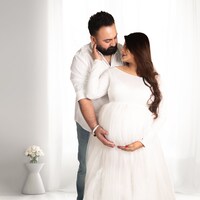 Backlit Window Digital Backdrop, White Curtains, Maternity Baby ...