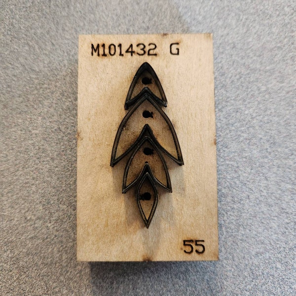 Stacked Leaf Earring Cutting Die,custom Size Leather Round Cutting Die ...