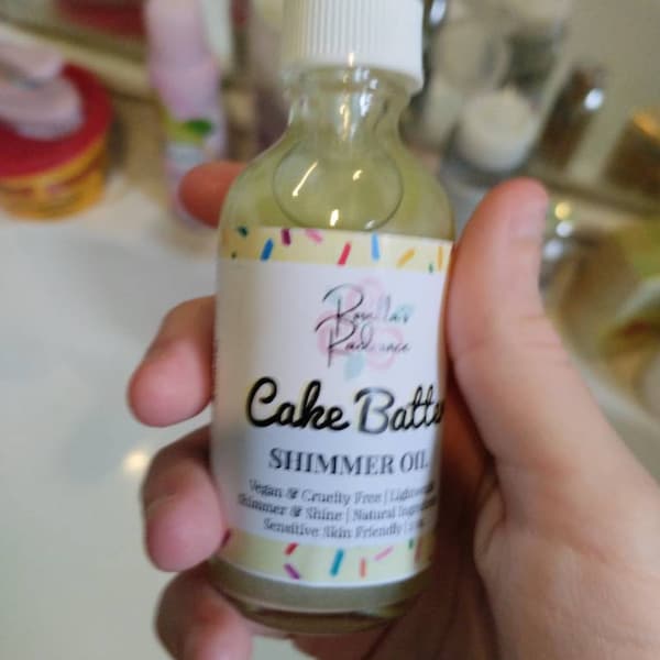 Cake Batter Shimmer Oil | Frosted Cupcake | Skincare | Body Oil | Skin ...